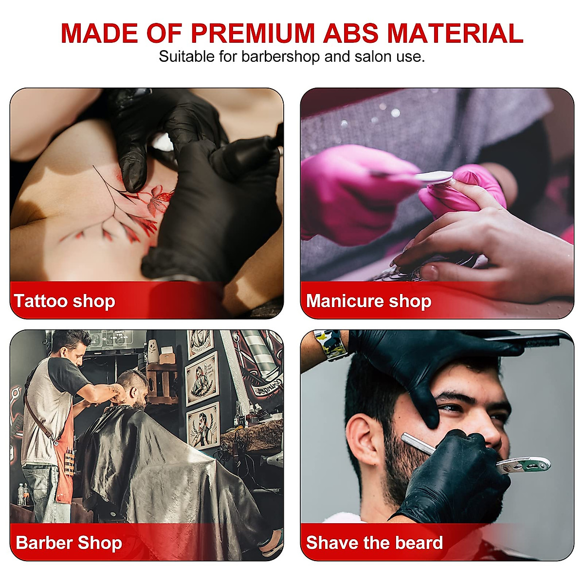 Lurrose Razor Blade Bank Safe Razor Blades Dispenser Case Plastic Blades Box Disposal Collect Box Blades Waste Bucket Blades Holder for Barbershop Salon Use Red