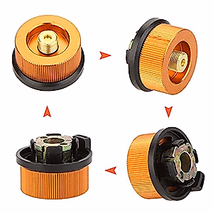 Camping Stove Adapter, Stove Connector,Butane Canister Converter, for Nozzle Gas Bottle to Lindal Valve Canister