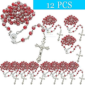 Confirmation Rosary Favor (12 PCS) Red Bead rosary