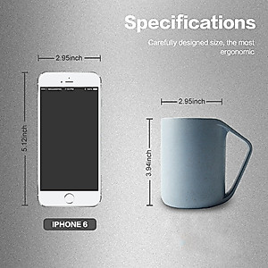 eoocvt 4pcs Eco Friendly Healthy Wheat Straw Biodegradable Plastic Cup Mug for Water, Coffee, Milk, Juice, Tea (1pc, fl.13.5oz) (4 Cups)