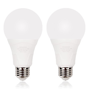Radar Motion Sensor Light Bulb, 2 Pack A21 15W (100W Equivalent) 1500LM E26 Dusk to Dawn LED Bulbs Outdoor Lighting, Auto Motion Detector Light for Garage, Porch, Driveway, Patio,（Daylight 5000k）