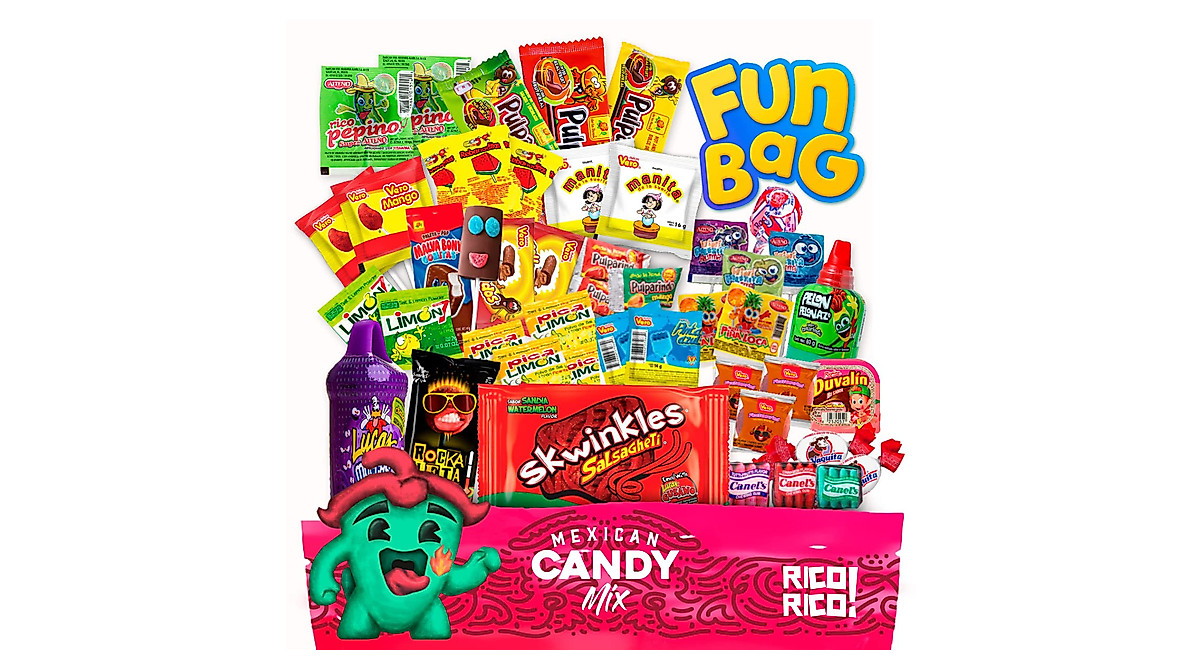 RICO RICO 50 Pc Mexican Candy Mix - Sweet & Spicy Dulces Surtidos