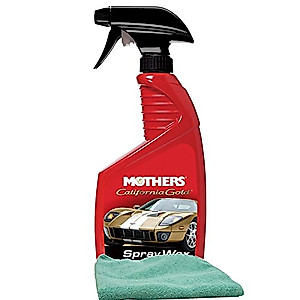 Mothers California Gold Spray Wax (24 oz) Bundled with a Microfiber Cloth (2 Items)