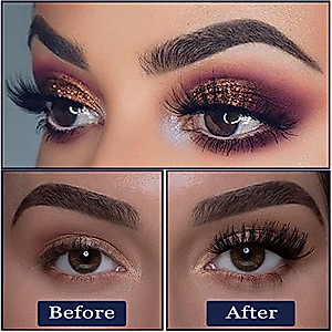 3D Magnetic Eyelashes with Eyeliner Kit - SevenCrown Magnetic Lashes Natural Looking with Upgraded 4 Tubes of Magnetic Liner Waterproof, Long Lasting,10 Pairs Reusable False Eyelashes Easy to Apply.