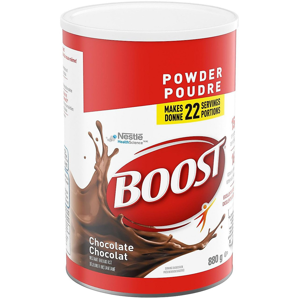 BOOST Nutritional Powder Instant Breakfast Drink Mix Chocolate 880g/31oz {Imported from Canada}