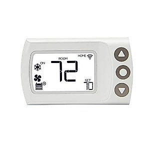 LUX CS1 Smart Programmable Digital Wi-Fi Thermostat, Android and iOS App Compatible, Geofencing, Custom & Auto Scheduling – White