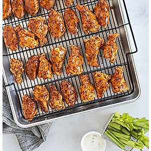 Nordic Ware Extra Large Oven Crisping Baking Tray, with Rack, Silver