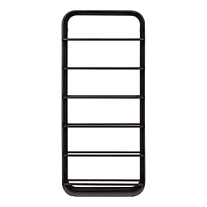 Kate and Laurel Armenta Modern Wine Rack, 13 x 30, Gray, Chic Wall Mounted Wine Rack Holds up to 6 Bottles with Geometric Design