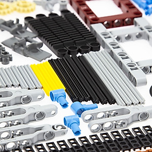 Habow 852pcs Technic-Parts Gears-Axle-Pin-Connector Compatible with Lego-Technic, Shock-Absorber Wheels Chain Link Frame Joints Differential Engine Kit. MOC Pieces for Toy Building Sets