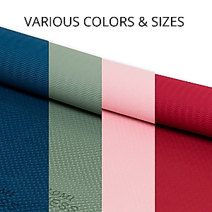 LOMI Fitness Yoga Mat with Slip-Free Material, Great for at Home or Gym Workouts, Yoga, Pilates and More, 6mm, 61cm x 173cm, Gray, (LF5006GY)