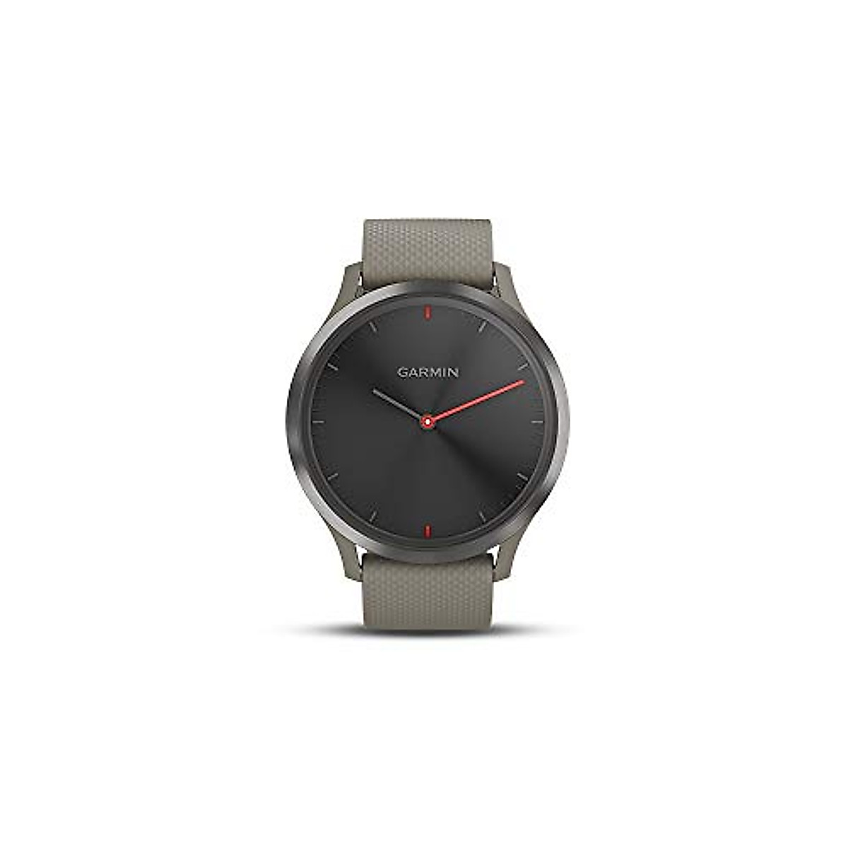 Garmin vivomove HR, Hybrid Smartwatch for Men and Women, Black with Sandstone Silicone Band