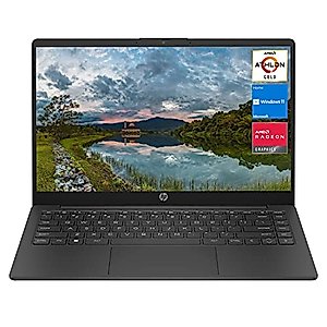 HP 14 Laptop, 14" HD Display, AMD Athlon Gold 7220U, 8GB RAM, 256GB PCIe SSD, USB Type-C, Wi-Fi 6, Webcam, HDMI, Windows 11 Home, Black