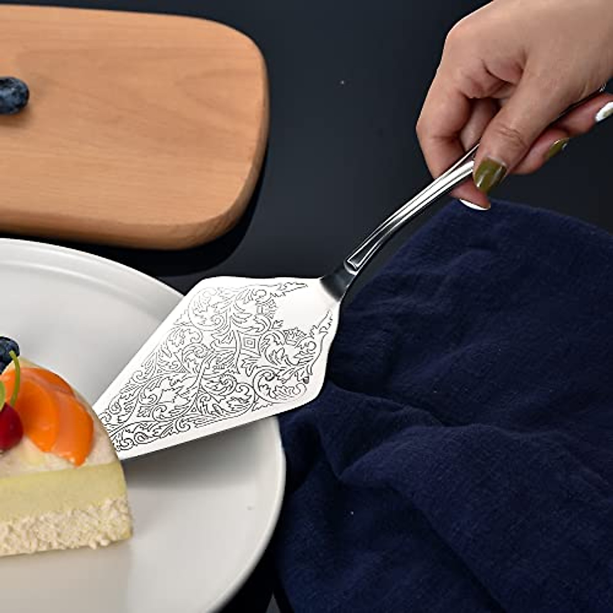 IMEEA Wedding Cake Knife and Server Set SUS304 Stainless Steel Vintage Cake Serving Set Cake Cutting Utensils for Wedding Party