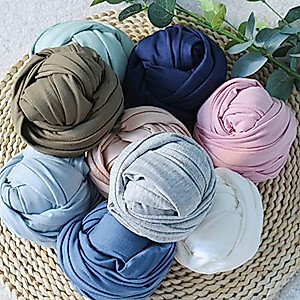 OWLOWLA Baby Photo Props Blanket Newborn Photography Shoot Soft Photography Wrap Blanket for Baby Boys Girls(Steel Blue&Sand)