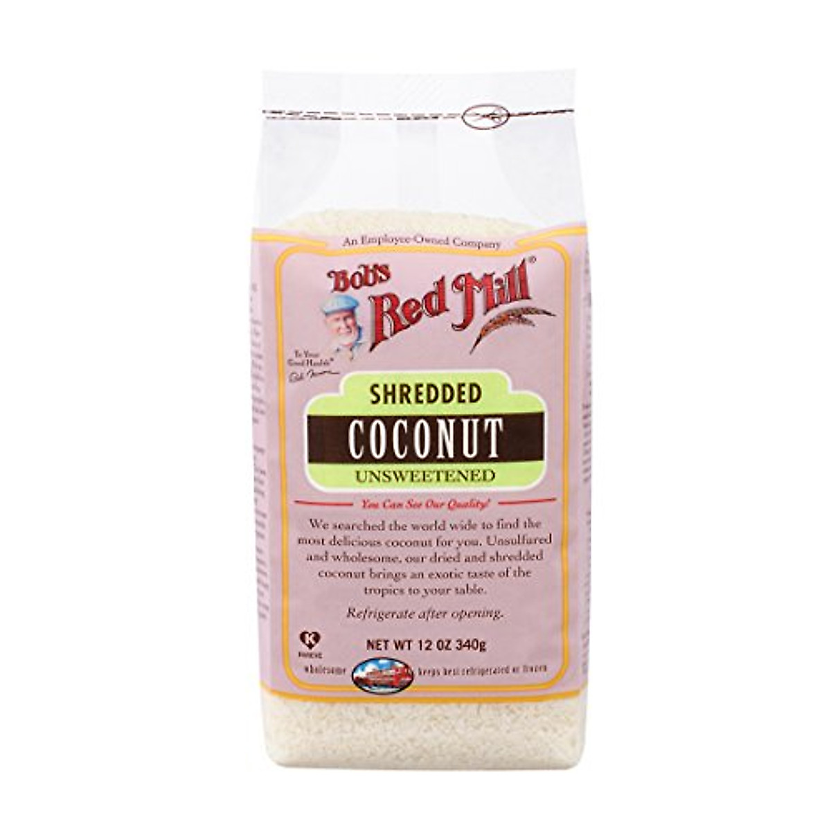 Bob's Red Mill Shredded Coconut (Unsweetened), 12 Ounce (Pack of 4)