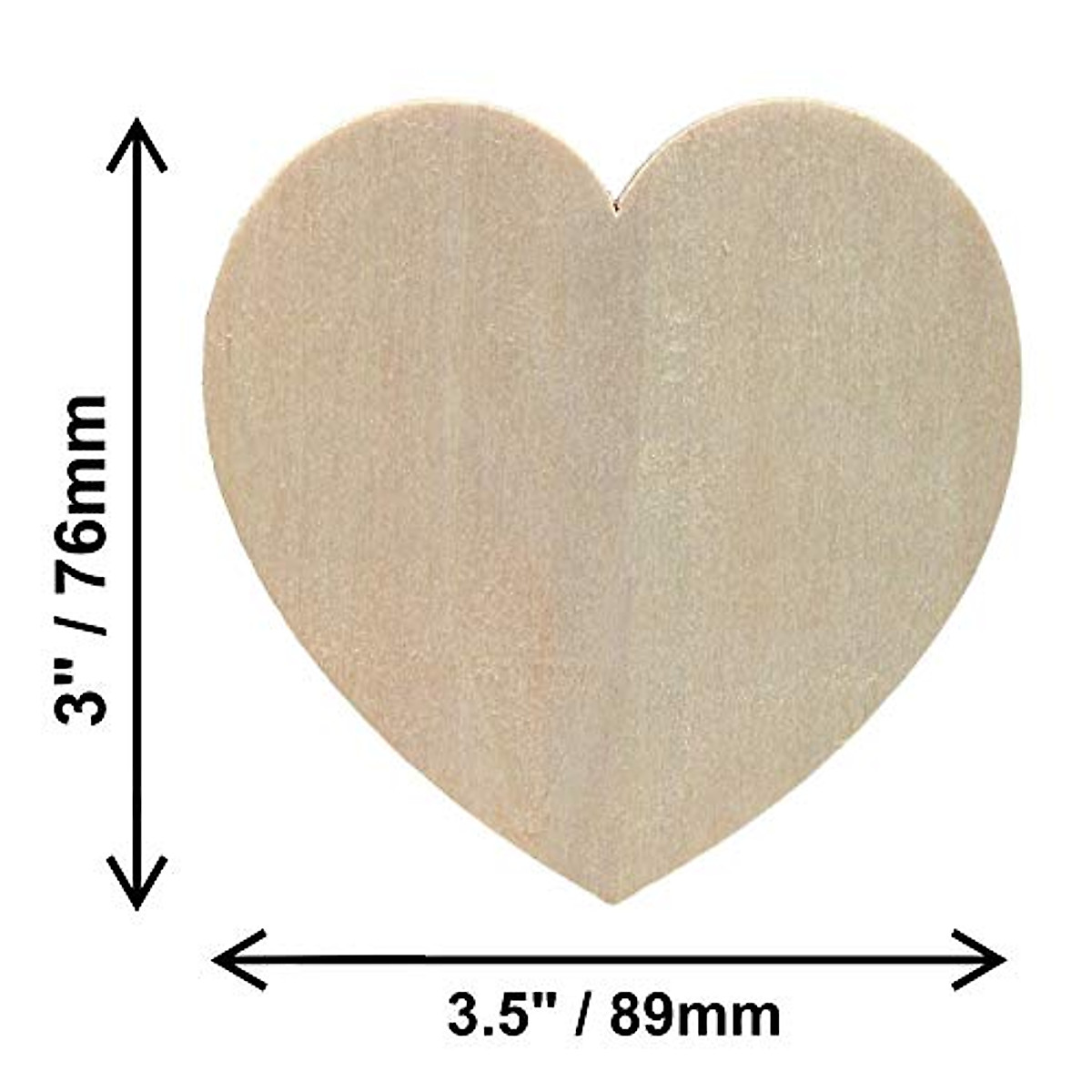 Creative Hobbies® Unfinished Wood Heart Cutout Shapes, Ready to Paint or Decorate, 3.5 Inch Wide | 12 Pack
