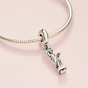 Pandora New York Statue of Liberty Dangle Charm Bracelet Charm Moments Bracelets - Stunning Women's Jewelry - Gift for Women in Your Life - Made with Sterling Silver