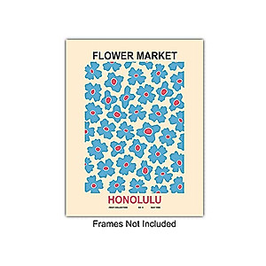 Abstract Minimalist Wall Art & Decor - Mid Century Modern Wall Art - Aesthetic Pictures Set - Gallery Wall Art - Museum Poster - Flower Market Sign - Contemporary Wall Art - Matisse Style Poster Print