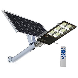 ZXXHNNAIH 300W Solar Street Light, LED Solar Street Lights Outdoor Waterproof, Dusk to Dawn Bright Street Lights Solar Powered with Remote Control for Parking Lot Patio,Yard and Garage