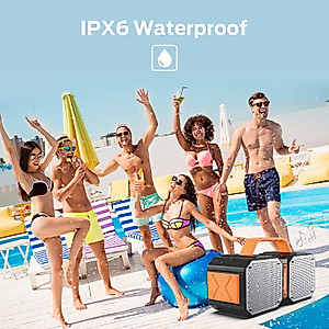 BUGANI M83 Speaker IPX6 Waterproof Portable LargeWireless Speaker,Bluetooth 5.2, Wireless Two Pairing,24H Playtime,Suitable for Family Gatherings and Outdoor