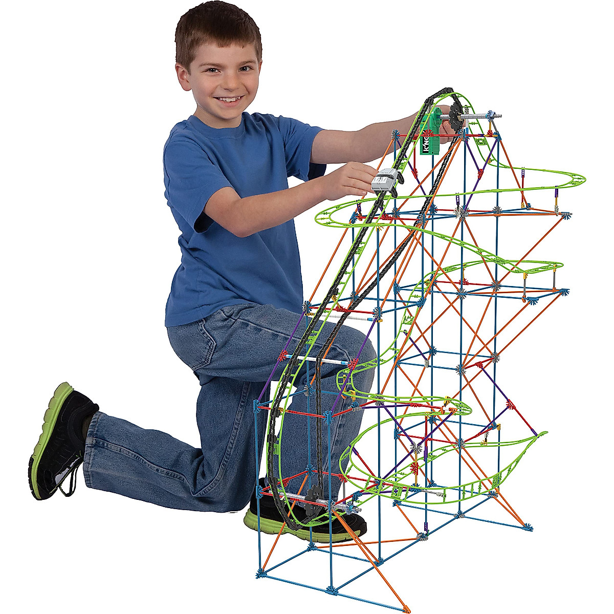 K'Nex 51438 TYPHOON FRENZY ROLLER COASTER BUILDING SET Building Kit , Gray