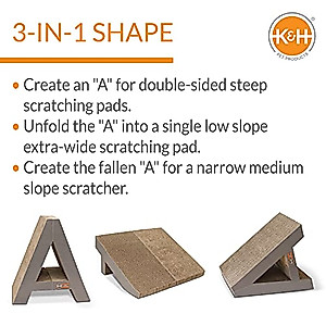 K&H Pet Products Stretch n' Scratch Cardboard Cat ScratcherToy 9” x 14” x 15”