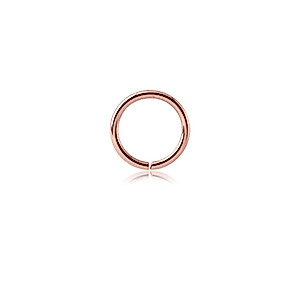 Rose-Tone 316L Surgical Steel Seamless Continuous Nose Ring Hoop 9/32" - 7mm 20G