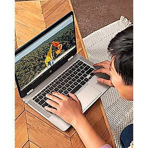 HP Chromebook x360 14 Laptop, Intel Celeron Processor, 4 GB RAM, 32 GB eMMC, 14” HD (1366 x 768), Chrome OS, Webcam & Dual Mics, Work, Entertainment, School, Long Battery Life (14a-ca0040nr, 2021)