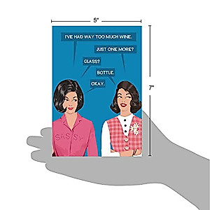 NobleWorks - 1 Funny Happy Birthday Card - Sarcastic Retro Humor, Bluntcard Stationery (Buyer Discretion Advised) - One More Bottle C2998BDG