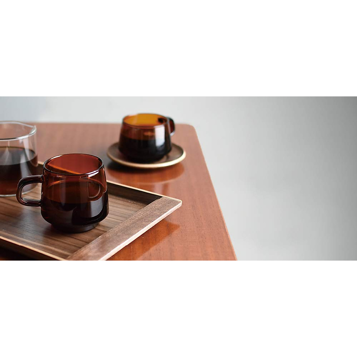 KINTO 21740 SEPIA Cup, 9.1 fl oz (270 ml), Amber, Heat Resistant Glass, Microwave and Dishwasher Safe, Gift, Present