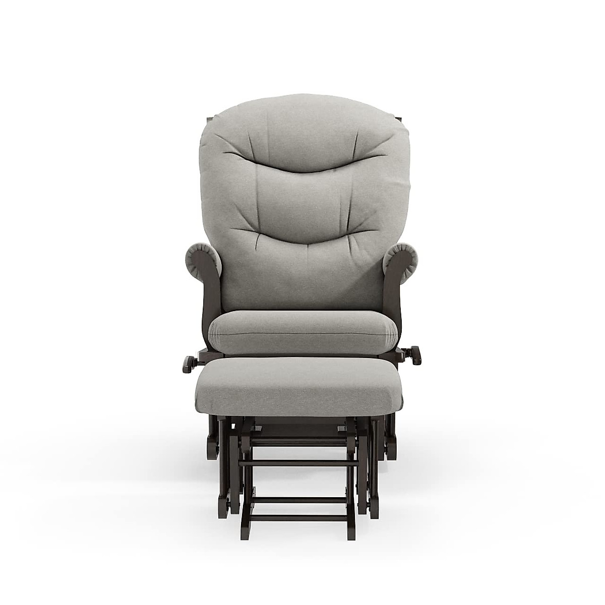 Dutailier Adele 0369 Glider Multiposition-Lock Recline with Ottoman (Espresso/Light Grey