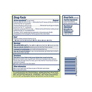 Boiron Diaralia Tablets for Diarrhea Relief, Gas, Bloating, Intestinal Pain, and Travler's Diarrhea - 60 Count