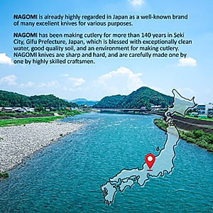 NAGOMI] 7-Inch All-Purpose Knife for Meat, Fish, Vegetables | Professional-Quality Japanese SANTOKU Kitchen Knife with Ergonomic Handle | Stainless Steel Ultra Sharp | Gift Box