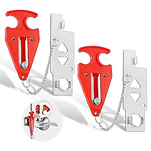 AceMining 2Pack Upgrade Portable Door Lock Home Security Door Locker Travel Lockdown Locks for Additional Safety and Privacy Perfect for Traveling Hotel Home Apartment College
