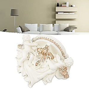 Aqur2020 Resin Angel Wall Art Decor European Angel Shape Wall Shelf Wall Hanging Rack Decoration Rack for Home Bedroom Garden(2#)