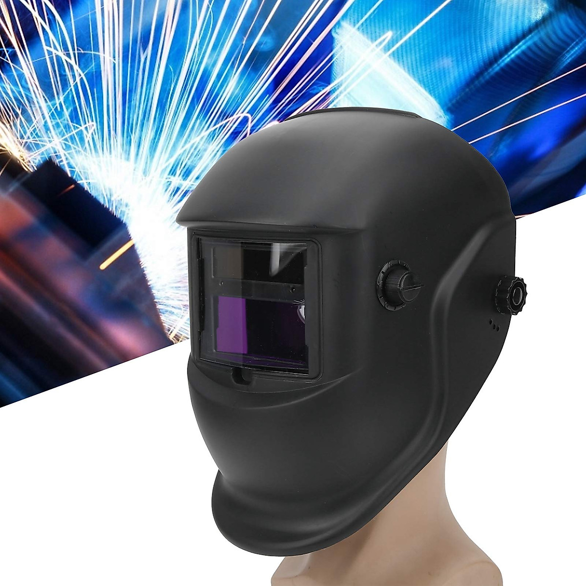 Welding Helmet, Welder Face Protective Helmet Convenient High-Performance Solar Cells Strong Flame Retardancy Adjusted for Worker for Welding