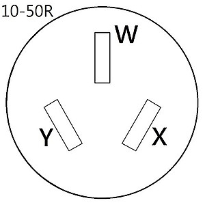 Parkworld 884944 Industrial Range, Stove, Oven 10-50 Extension Cord, 10-50P to 10-50R, 3-Prong, 50 AMP, 250 Volts, 12500 Watts (36FT)