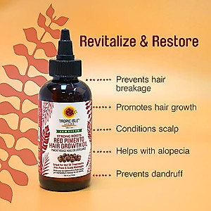 Jamaican Black Castor Oil 8oz & Strong Roots Red Pimento Hair Growth Oil 4oz SET | Rich in Vitamin E, Omega Fatty Acids and Minerals | For Hair Growth Oil, Skin Conditioning, Eyebrows & Eyelashes