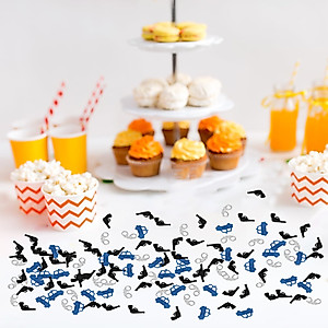 Police Confetti Black Glitter, Pistol Handcuffs Confetti, Baby Shower, Police Graduate Paper Scatter, Policemen Boys Birthday Table Decorations Confetti, 120pcs