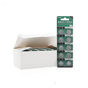 Cotchear LR43 Batteries 1.5V AG12 Button Cell Battery L1142 SR43 SR43 260 386 Battery for Watch Toys Clock [10pcs/Pack]