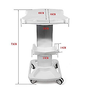 LOHISHILO 3 Tier Rolling Trolley Cart Beauty Salon SPA Storage Equipment Machine Organizer Stand Tray for Beauty Shop, Home, Barber Shop, Studio(White)
