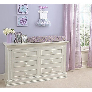 Baby Cache Montana 6 Drawer Dresser In Glazed White