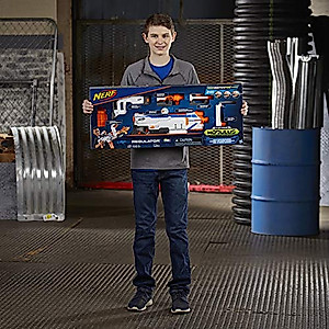 Nerf Modulus Regulator Fully Motorized Blaster, 3 Firing Modes, 2X 12-Dart Clips, 24 Nerf Elite Darts, Nerf Full Auto Blaster, Kids Outdoor Toys (Amazon Exclusive)