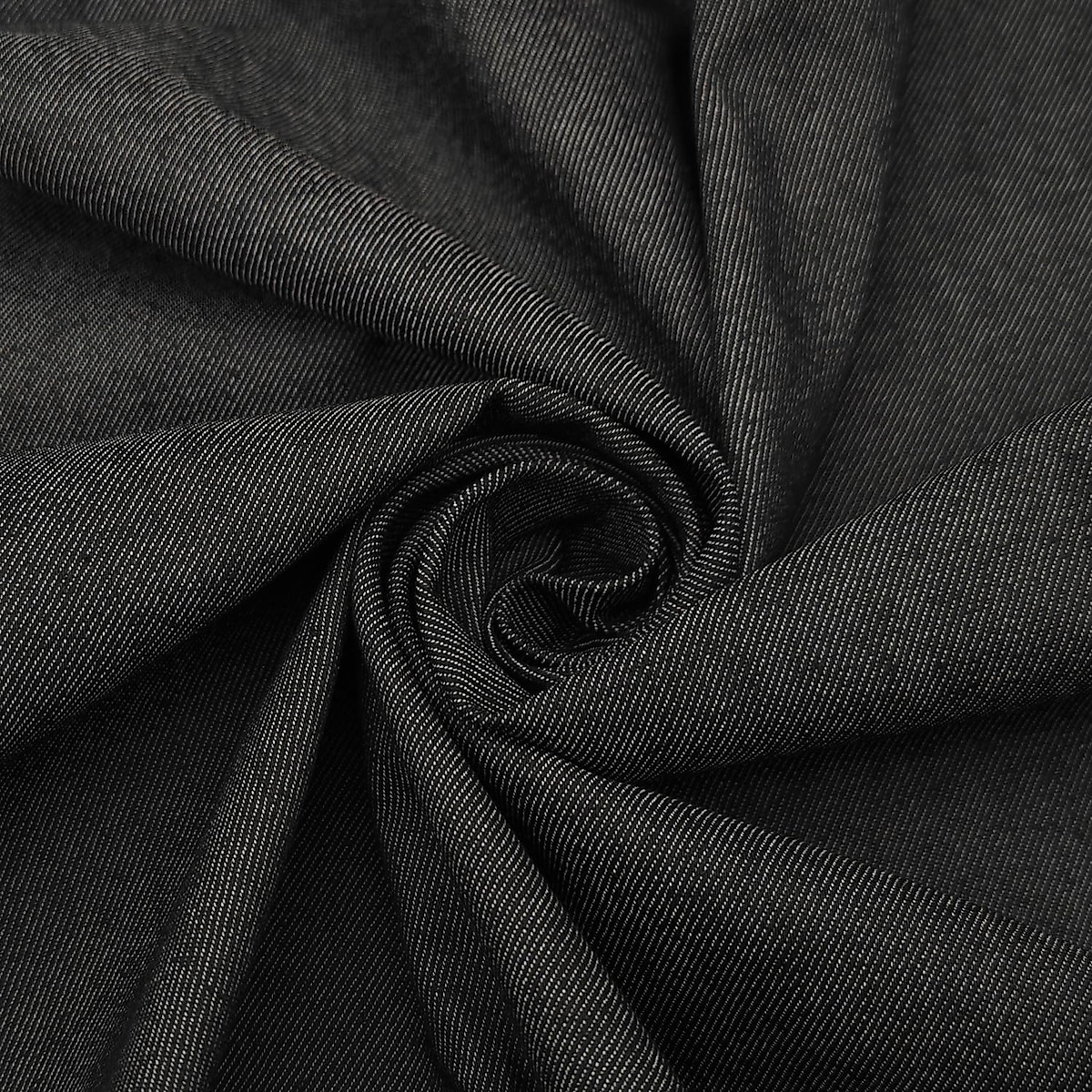 1 Yard 8 oz Gray Black Denim Fabric for Sewing, Crafting Stylish Black Denim Fabric by The Yard Jean Material Gray Black Jean Fabric (60''x36'')