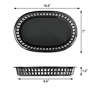 New Star Foodservice 44041 Fast Food Baskets, 10.5 x 7 Inch, Set of 12, Black