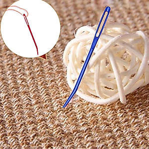 12 Pieces Yarn Needle, Tapestry Needle Bent Embroidery Needles Bent Tip Needles, and 6 Pieces Large-Eye Blunt Needles with Iron Box for Knitting Crochet (Random Color)