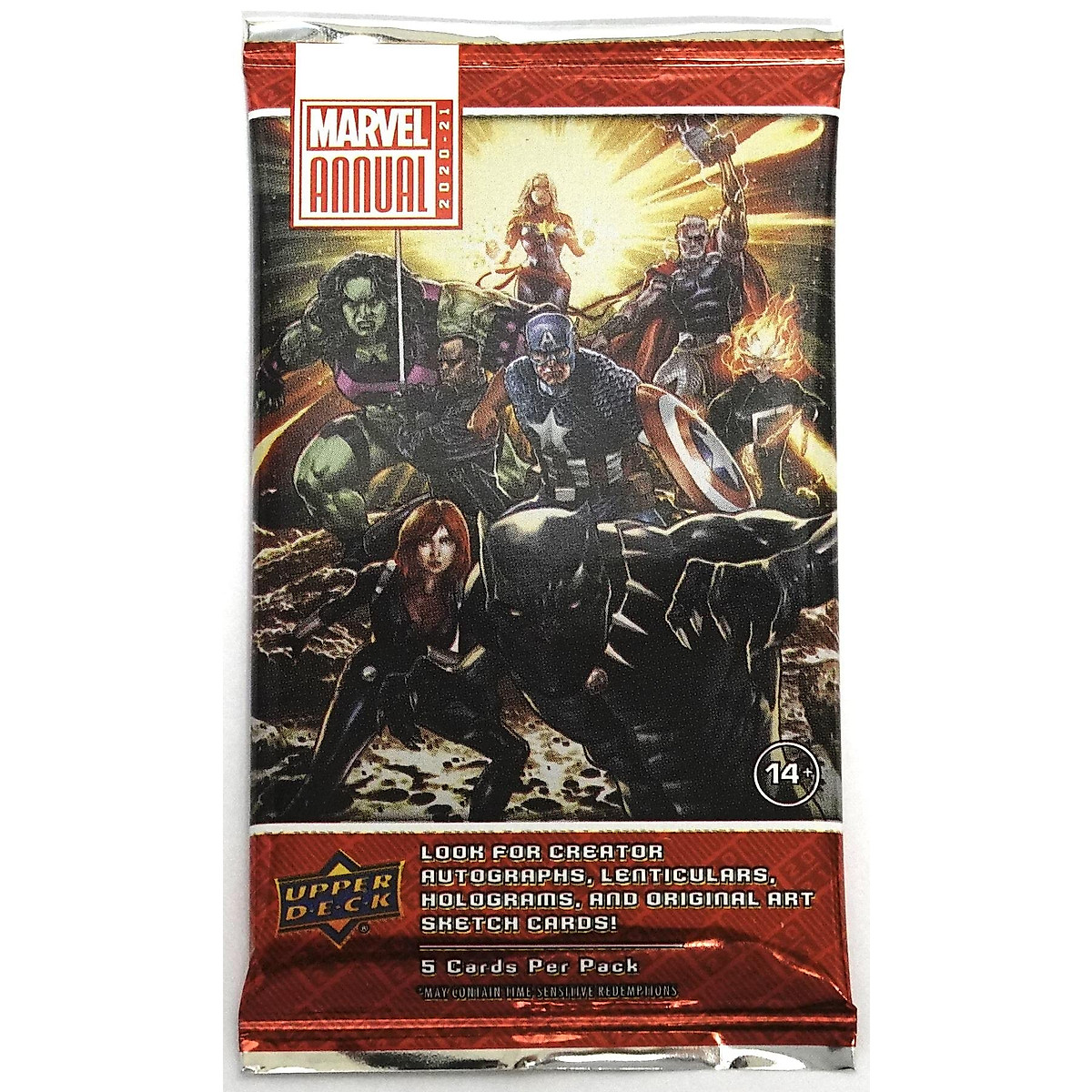 Marvel Annual Hobby Box (Upper Deck 2020/21) 16 Packs Per Box, 5 Cards Per Pack