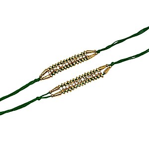 WhopperIndia Set of 2 14 Stone Rakhi | Rakhi Bracelet | Raksha bandhan Rakhi | Rakhi for Brother | Rakhi for Sister | Rakhi for Bhaiya | Rakhi for Bhabhi | rakhi for boys | Indian Rakhee | Rakhdi