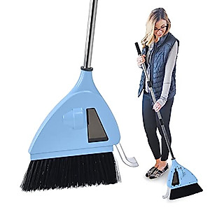 Zerodis 2 in 1 Vacuum Sweeper Ultra Quiet Compact Carpet Sweeper Cleaner USB Charging Cordless Vacuum Broom Cleaner Gift for Household Bedroom Pet Hair(Battery Included)