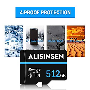 Micro SD Card 512GB Memory Card Class 10 512GB TF Card High Speed Compatible Computer Camera and Smartphone,TF Memory Card with a SD Card Adapter